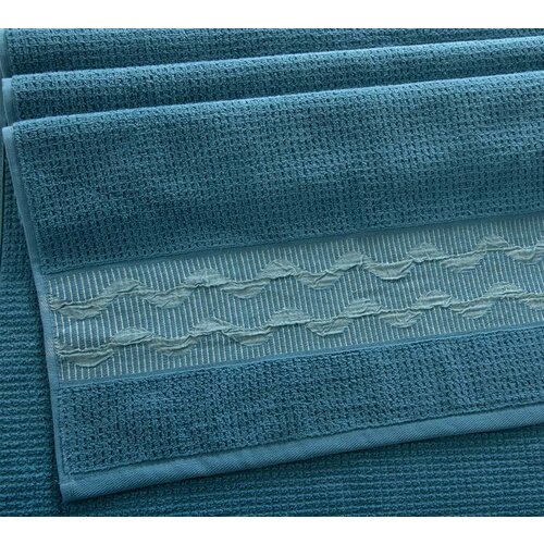Махровое полотенце Comfort Life 70*140 см 550 г/м2 (Океан, серо-голубой)