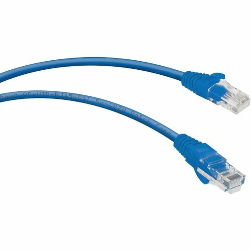 Патч-корд U/UTP Cabeus PC-UTP-RJ45-Cat.5e-0.3m-BL-LSZH категория 5е, 2xRJ45/8p8c, неэкранированный, синий, LSZH, 0.3м