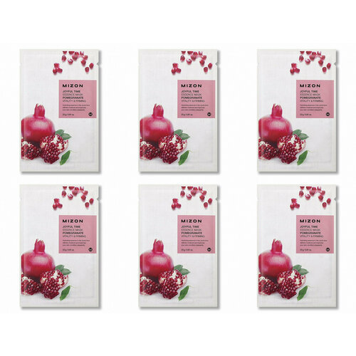 Mizon Маска тканевая для лица Joyful Time Essence mask pack POMEGRANATE 23 мл, 6 шт