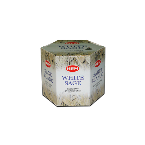 Благовония HEM Back Flow WHITE SAGE (Шалфей), 40 конусов