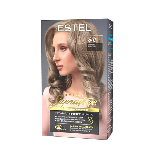 Стойкая краска для волос Estel Color Signature т.8/0 Капучино 145 мл