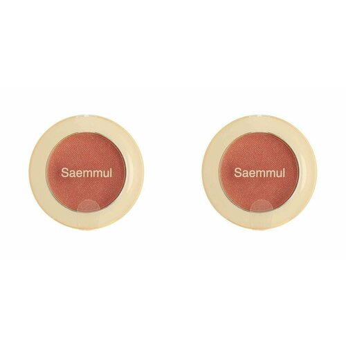 The Saem Тени для век, Saemmul Single Shadow CR04 Splash Coral, мерцающие, 2г, 2 шт.