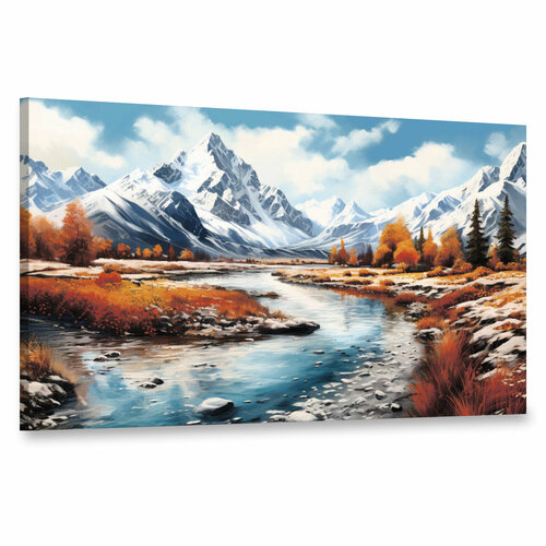 Интерьерная картина 100х60 "Великолепие природы: пейзаж ван Гога во всей красе"