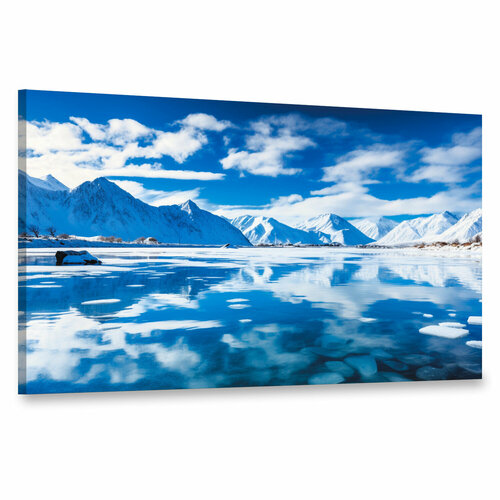 Интерьерная картина 100х60 "Снег горы зима"