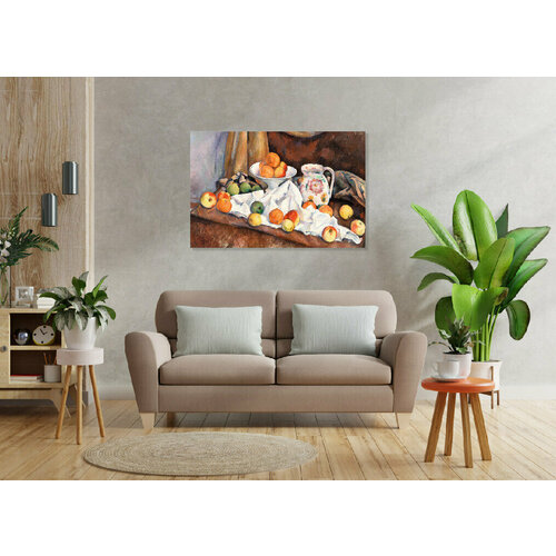 Картина на стену "Натюрморт с фруктами" на холсте интерьерная / пано 60 х 40 см