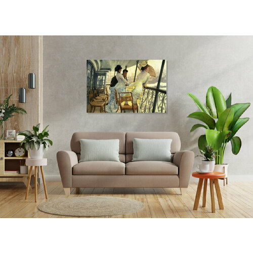 Картина на стену "Офицер и леди на борту" на холсте интерьерная / панно 60 х 40 см