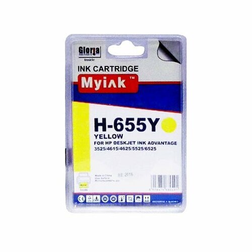 Картридж для (655) HP DJ Advantage 3525/4615/5525/6525 CZ112AE Yellow (14,6ml, Dye) MyInk