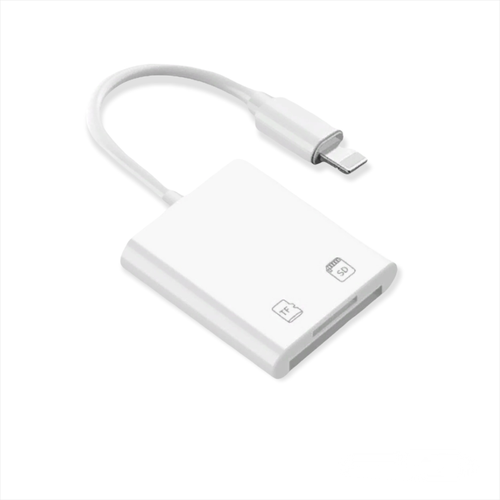 OTG кард-ридер MyPads TK-145564 SD-Lighting для iPhone 8/ X/ XR/ XS Max/ iPad для передачи данных белый