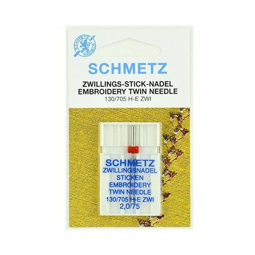 Двойные вышивальные иглы Schmetz №75/2.0