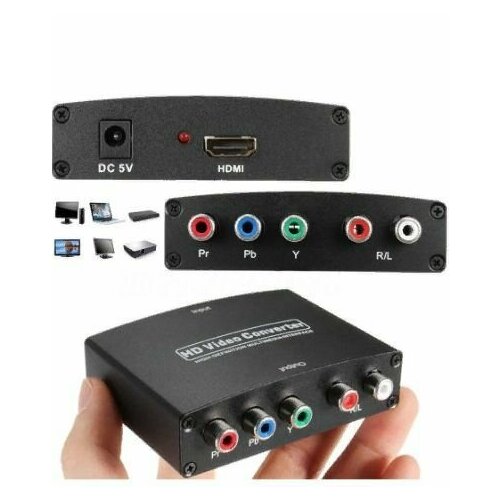 Конвертер видеосигнала, переходник HDMI в YPBPR-RGB+L/R