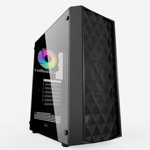 Компьютерный корпус Powercase DIAMOND Mesh LED Black ATX CMDM-L1