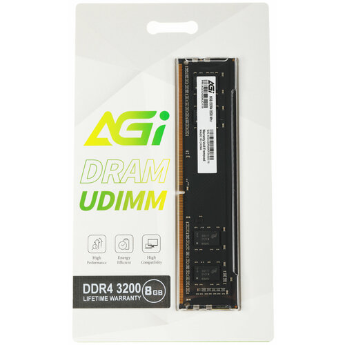 AGI Память DDR4 8Gb 3200MHz AGi AGI320008UD138 UD138 RTL PC4-25600 DIMM 288-pin Ret