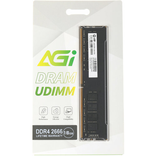 AGI Память DDR4 16GB 2666MHz AGi AGI266616UD138 UD138 OEM PC4-21300 DIMM 288-pin 1.2В OEM