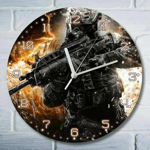 Настенные часы УФ с рисунком игры Call Of Duty Black Ops 2 - 4527