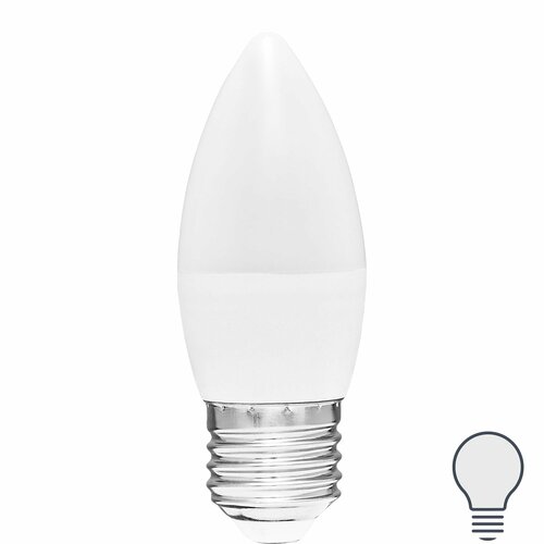 Лампа светодиодная Volpe E27 220-240 В 6 Вт свеча матовая 600 лм нейтральный белый свет. Набор из 2 шт.