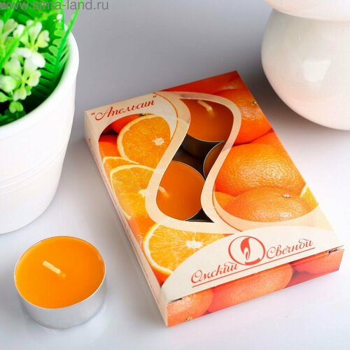Набор чайных свечей ароматизированных "Апельсин" 6 штук