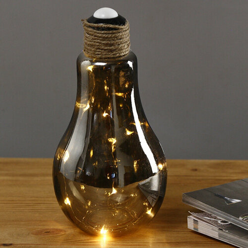 Kaemingk Декоративный светильник-лампочка Smoky Light 22 см, теплые белые LED, на батарейках, IP20 897525