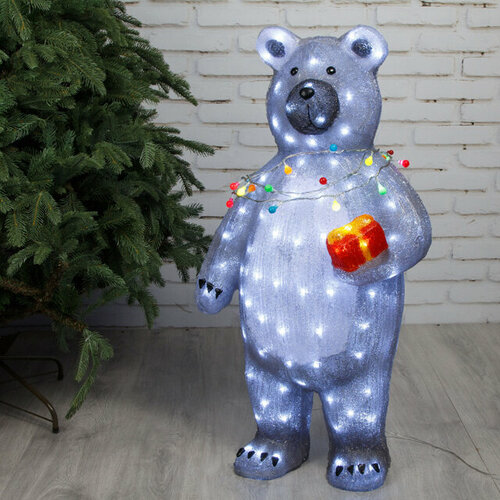 Kaemingk Светодиодная фигура Медведь Бадди - Christmas is coming 89 см, 150 LED ламп с мерцанием, IP44 9491222