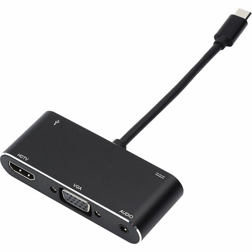 Переходник 0.1 m Type-C(m) => HDMI+VGA+USB Переходник Atcom Type-C M/HDMI+VGA+USB (AT2810)