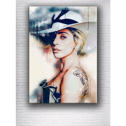 Картина/Картина на холсте/Картина на холсте для интерьера/ Картина на стену/ Картина в подарок для дома/- Lady Gaga 40х60