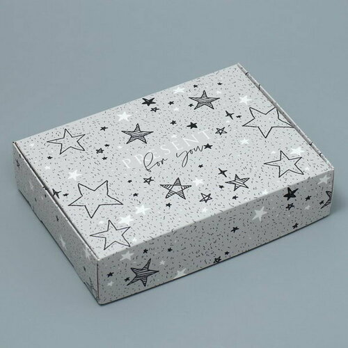 Коробка подарочная складная, упаковка, "Звёзды", 21 x 15 x 5 см