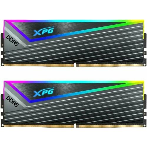 Оперативная память для компьютера 32Gb (2x16Gb) PC5-51200 6400MHz DDR5 DIMM Unbuffered CL32 ADATA XPG Caster RGB AX5U6400C3216G-DCCARGY