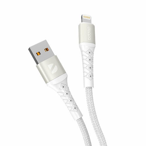 Дата-кабель Armor USB-A – Lighting, 1 м, белый, Deppa, крафт, Deppa 72519-OZ