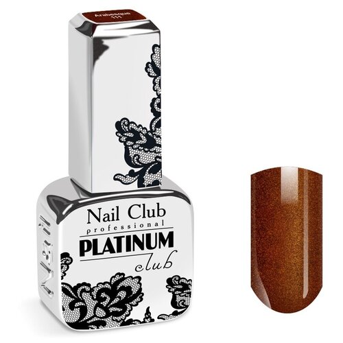 Nail Club professional Эмалевый гель-лак для ногтей с липким слоем PLATINUM CLUB 111 Arabesque, 13 мл.