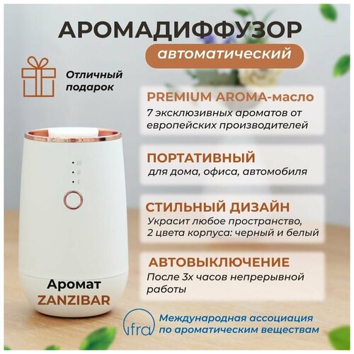 Ароматизатор воздуха для дома, портативный аромадиффузор ZANZIBAR