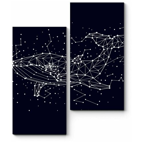 Модульная картина Созвездие "Кит"50x63