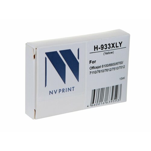 Картридж NV Print 933XLY (схожий с HP NV-CN056AE) Yellow для HP Officejet 6100/6600/6700/7110/7510/7610/7612