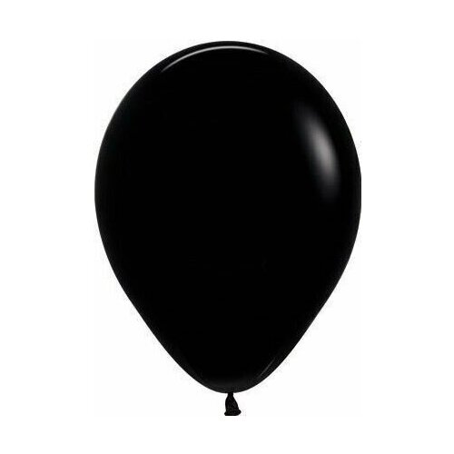 Шарики воздушные (10'/25 см) Черный (080), пастель, 100 шт. набор шаров на праздник