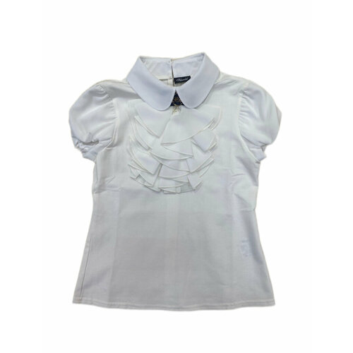 Школьная блуза Гермиона модница, размер 128, бежевый