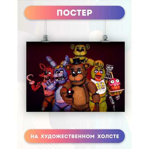 Постер на холсте Фнаф Five Nights at Freddy's игра пять ночей с Фредди 5 50х70 см