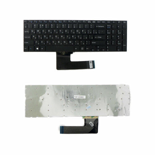 Клавиатура для ноутбука Sony SVF15, SVF152, FIT 15 Series. Плоский Enter. Черная, без рамки. 9Z. NAEBQ.00R, NSK-SN0BQ.