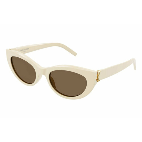 Солнцезащитные очки Saint Laurent, бежевый, коричневый