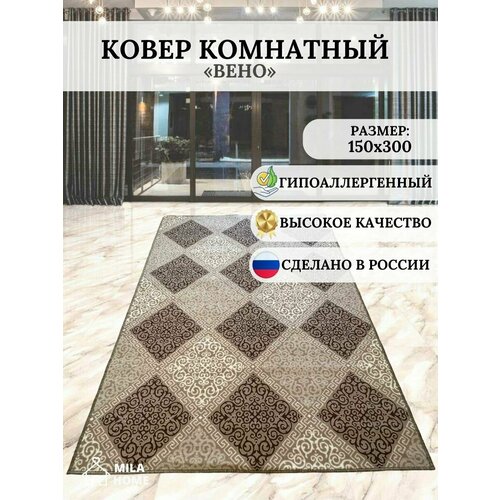 Ковёр с ворсом для комнаты 150х300 см