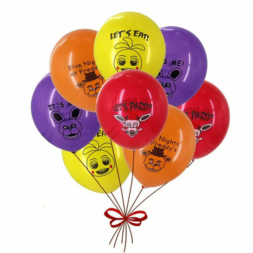 Набор воздушных шаров "Пять ночей с Фредди" 12 шт