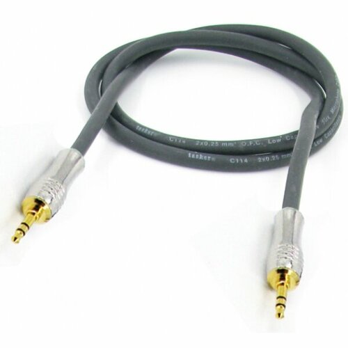 Кабель mini JACK 3,5 (TRS) - mini JACK 3,5 (TRS) стерео C114, netaudio, длина 1 метр