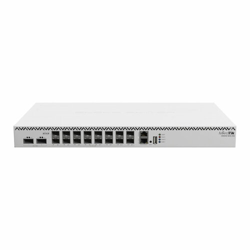 Коммутатор MikroTik CRS518-16XS-2XQ 16xSFP28 25Гб, 2xQSFP28 100Гб, 1xRJ45 100Мб, коммутация до 1.2Тб, RouterOS