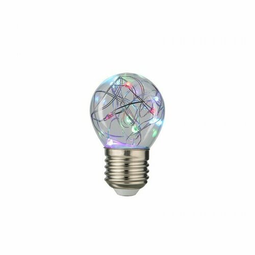 Лампа-шарик GLDEN-G45SW-1-230-E27-RGB новогодний светодиодный 661007