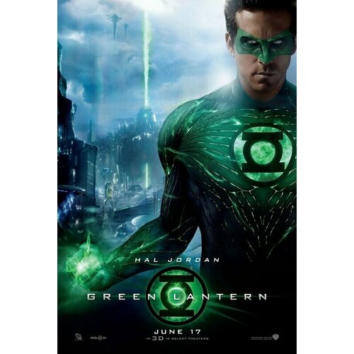 Плакат, постер на бумаге Зеленый Фонарь (Green Lantern), Мартин Кэмпбелл. Размер 21 х 30 см