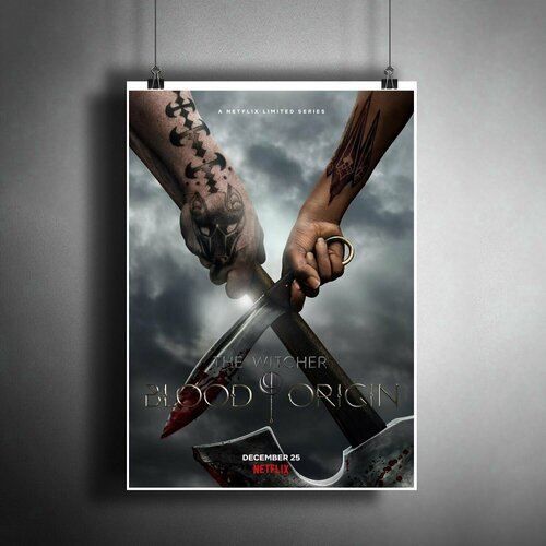 Постер плакат для интерьера "Сериал: Ведьмак: Происхождение. The Witcher: Blood Origin" / A3 (297 x 420 мм)
