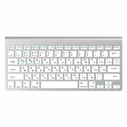Мембранная клавиатура Olmio WK-15 с поддержкой Bluetooth, белая