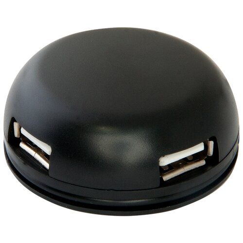 USB-концентратор  Defender Quadro Light (83201), разъемов: 4, 18 см, черный