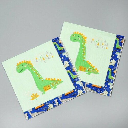 Страна Карнавалия Салфетки бумажные «Динозавр», в наборе 20 шт.