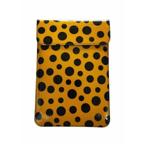 Универсальный чехол-карман для планшета 7 на магнитаx Желтый в горошек