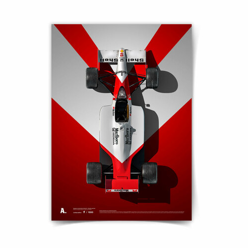 Плакат McLaren MP4/4 Top 50х70 см / постер на стену
