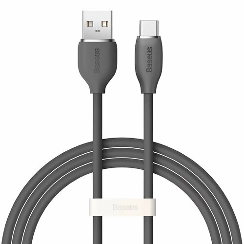 Кабель Baseus Jelly Series 100W USB - USB Type-C Liquid Silicone Fast Charging Data Cable 1.2м (CAGD010001 ) - Чёрный