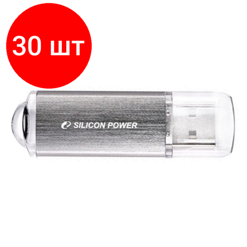 Комплект 30 штук, Флеш-память Silicon Power Ultima II I-Ser, 8Gb, USB 2.0, SP008GBUF2M01V1S